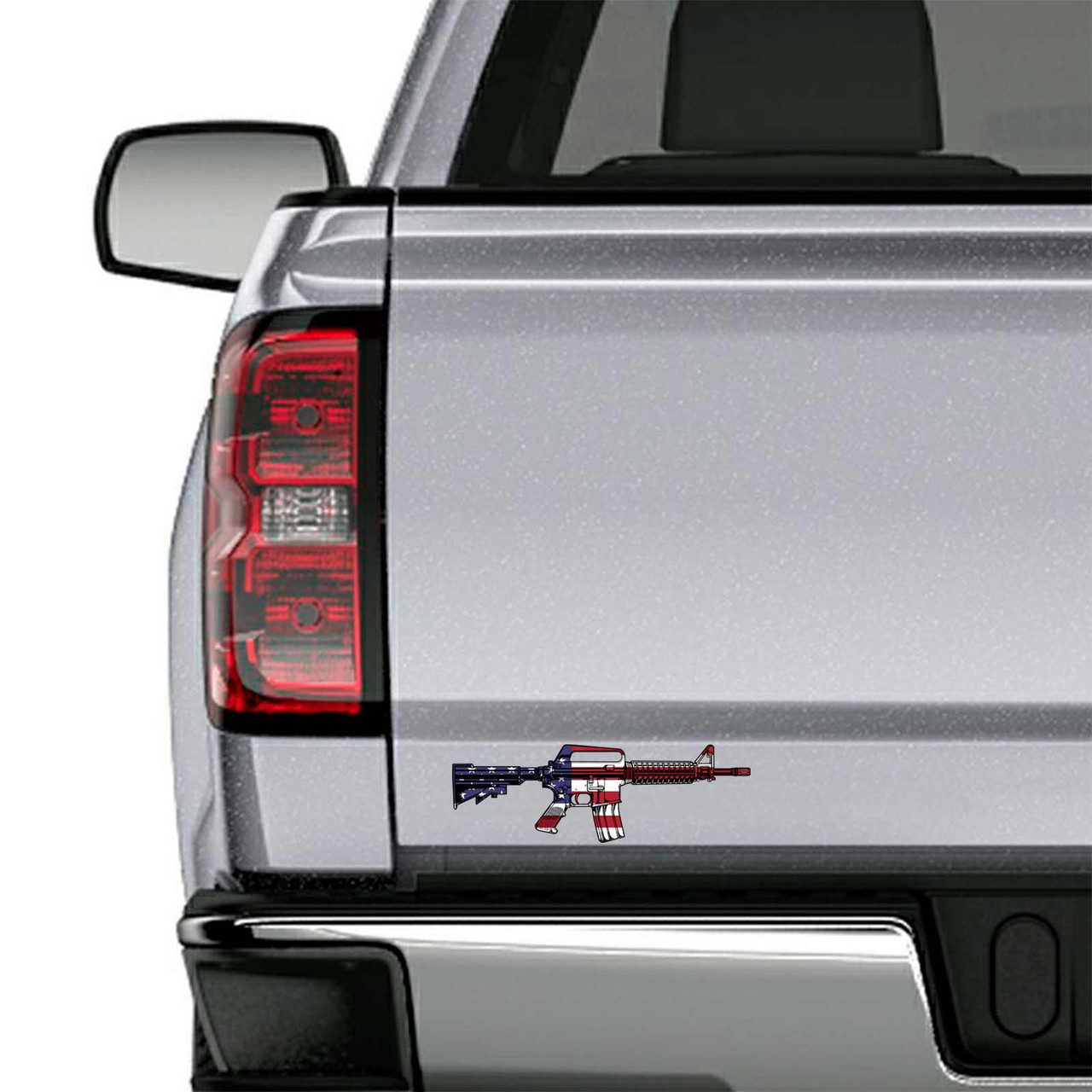 USA AR15 American Flag Gun Decal