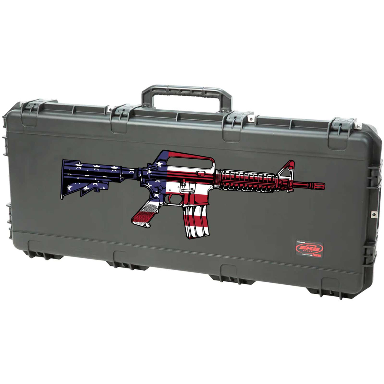 USA AR15 American Flag Gun Decal