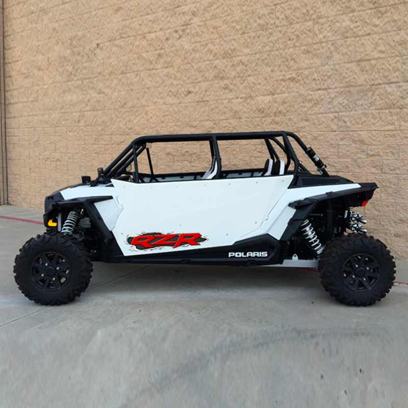RZR Ripped Metal Side-By-Side Decal Set