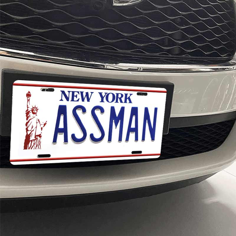 New York ASSMAN Cosmo Kramer Seinfeld License Plate