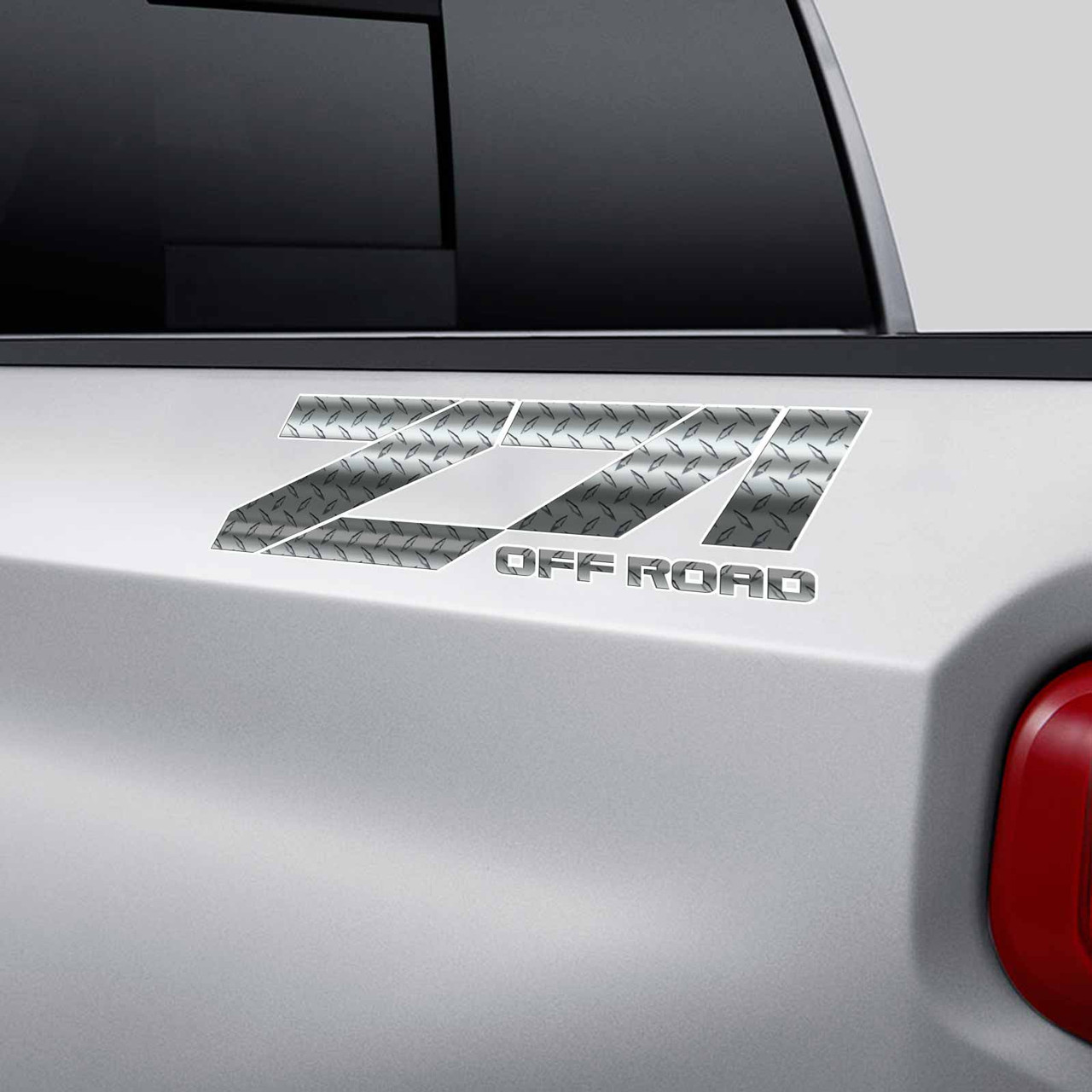 Silverado Z71 Diamond Plate Off Road Decal Set