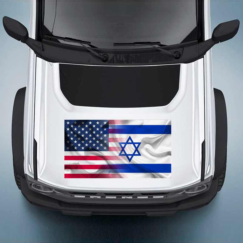 American Israeli Support Vinyl Flag Decal