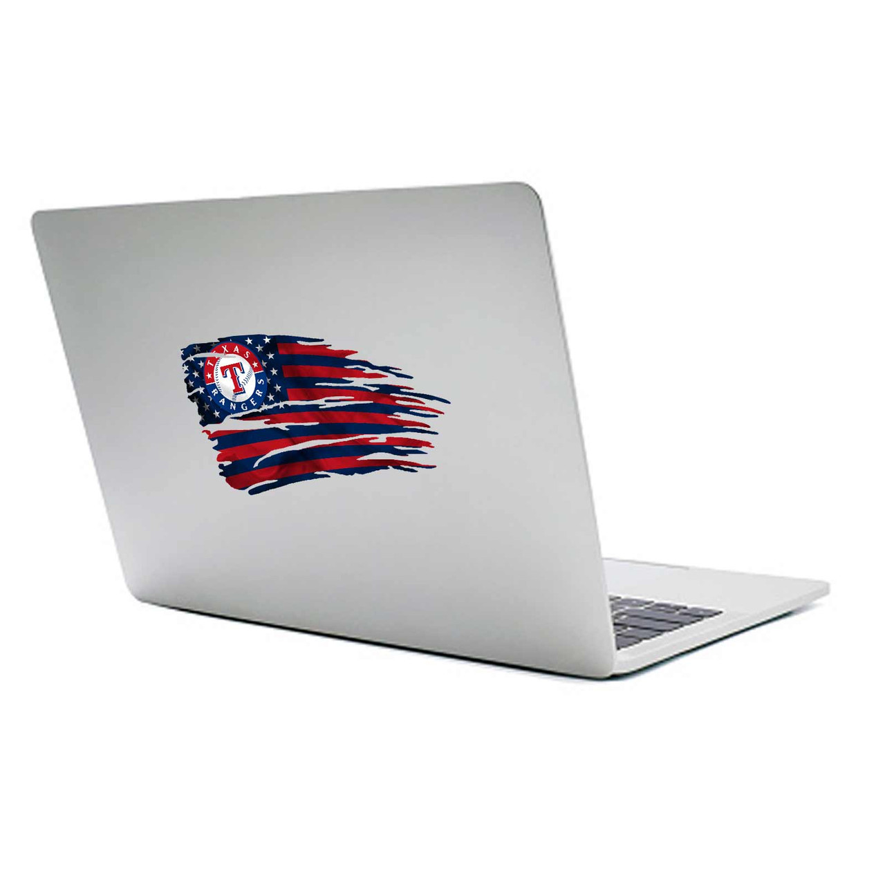 Texas Rangers Baseball Tattered Flag Decal Sticker Set