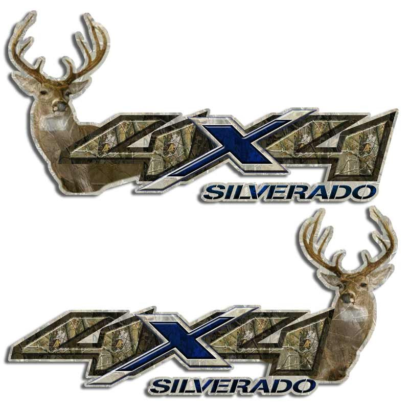 4x4 Silverado Camouflage Truck Hunting Sticker