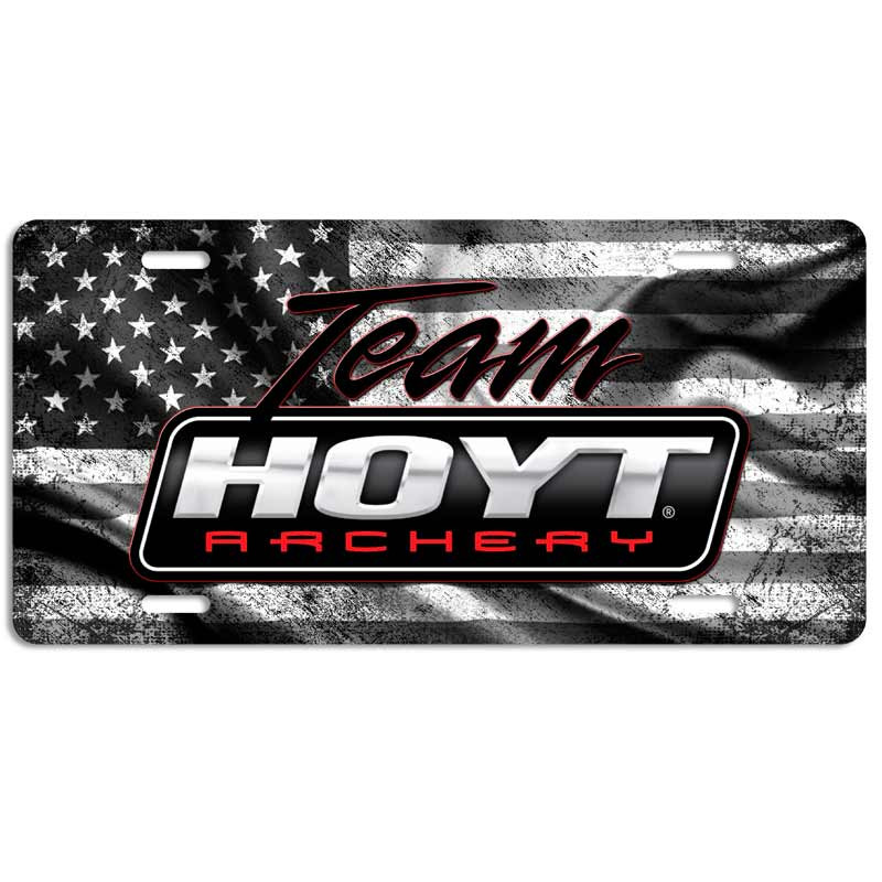 Hoyt Archery Subdued Flag Hunting License Plate