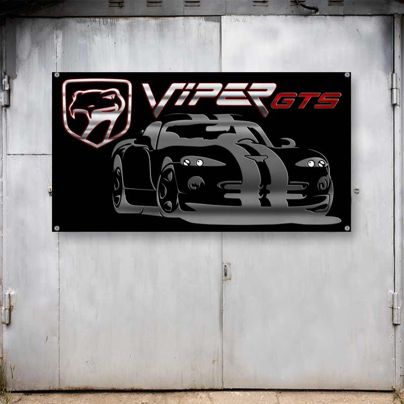 Dodge Viper GTS Snake Car Banner