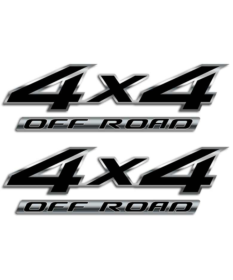 4x4 Black Sticker Set - Aftershock Decals