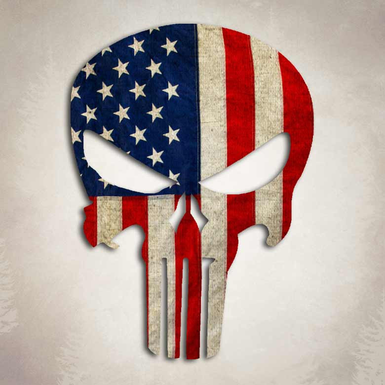 Collectibles & Art TRUMP SKULL STICKERS Waving American Flag MAGA Hat ...
