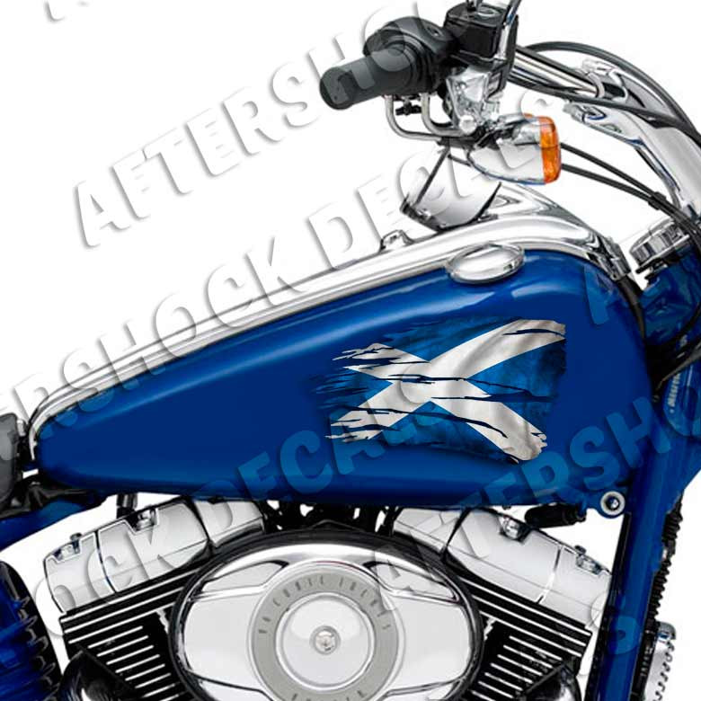 Tattered Scottish Flag Decal | Distressed Scotland Country Sticker