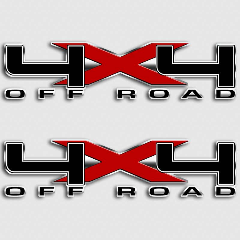 Black and Red Ford F-150 4x4 Off Road Truck Decals