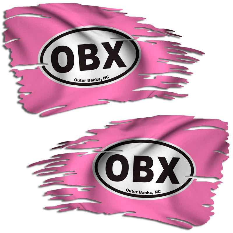 Tattered Outer Banks Flag Decal OBX Sticker
