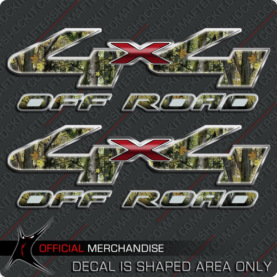 4x4 Shocker Camo Green Off Road Decals - Aftershock Decals