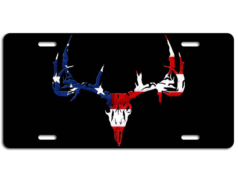 American Deer Skull License Plate - Aftershock Decals