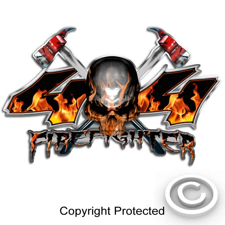 4x4 Firefighter Axe Sticker set - Aftershock Decals
