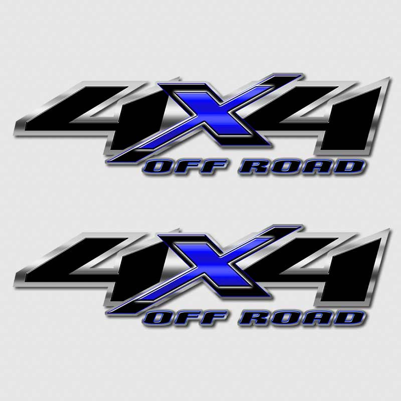 Purple Chevy Silverado Off Road 4x4 Truck Decals