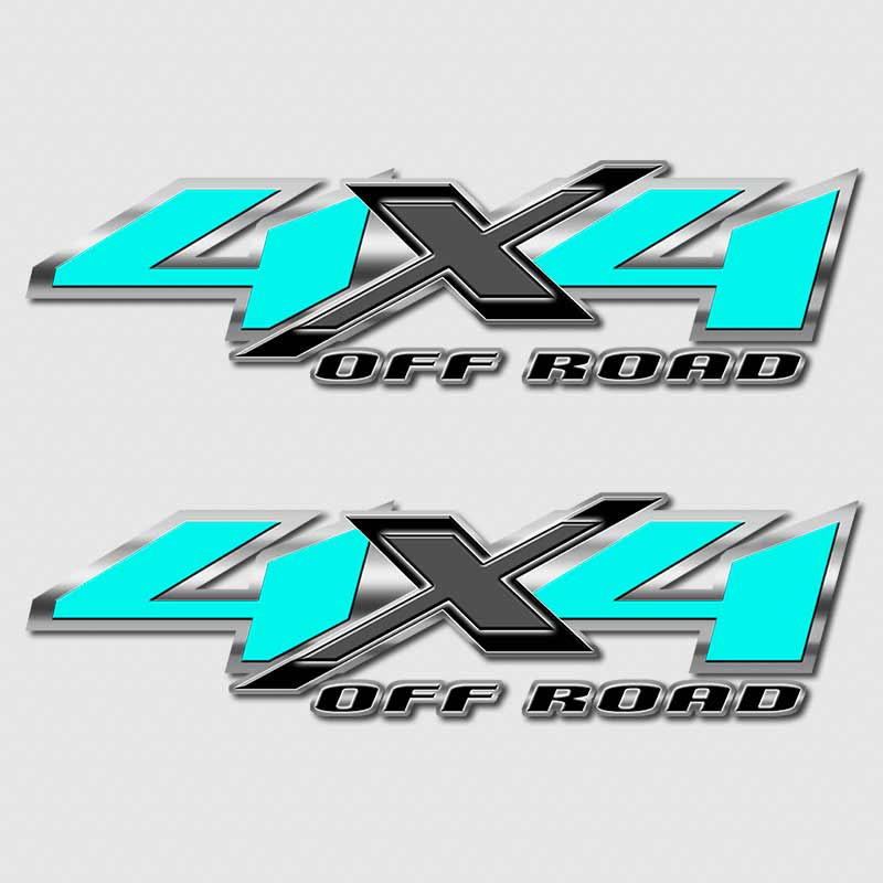 Purple Chevy Silverado Off Road 4x4 Truck Decals