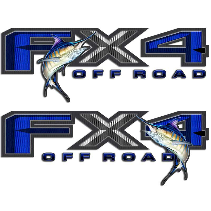 Blue Marlin Ford FX4 Decal Set for F150 & Ranger - Florida Sport ...