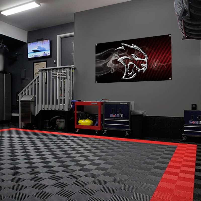 SRT Hellcat Challenger Charger Garage Banner