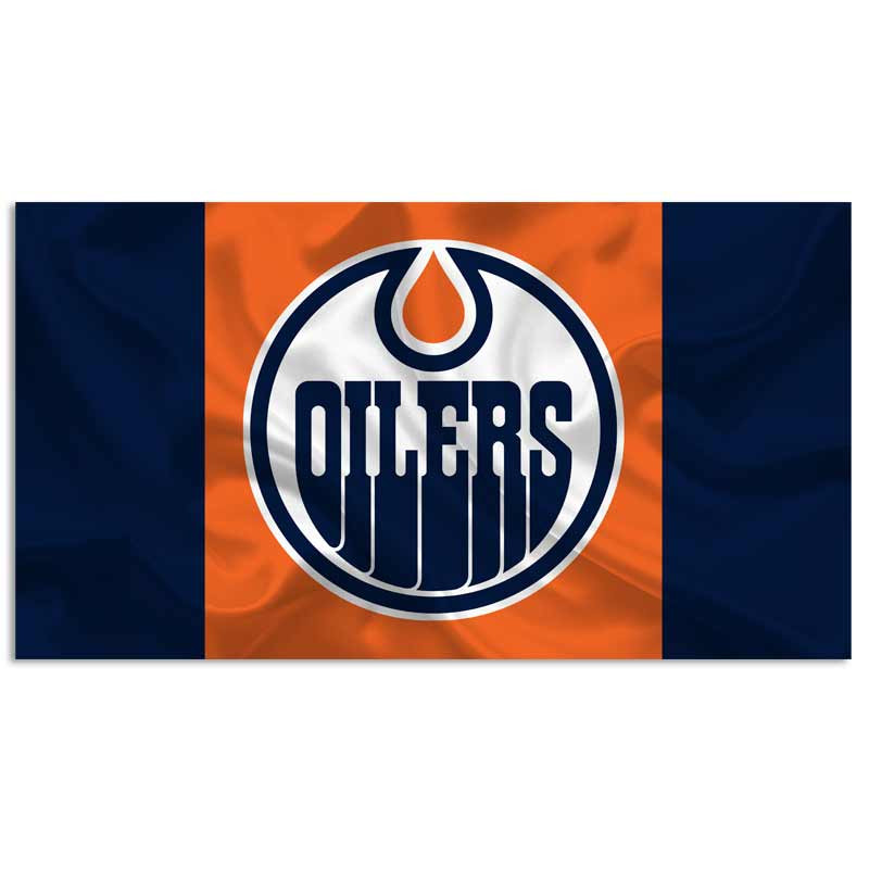 Oilers Hockey Flag Sticker