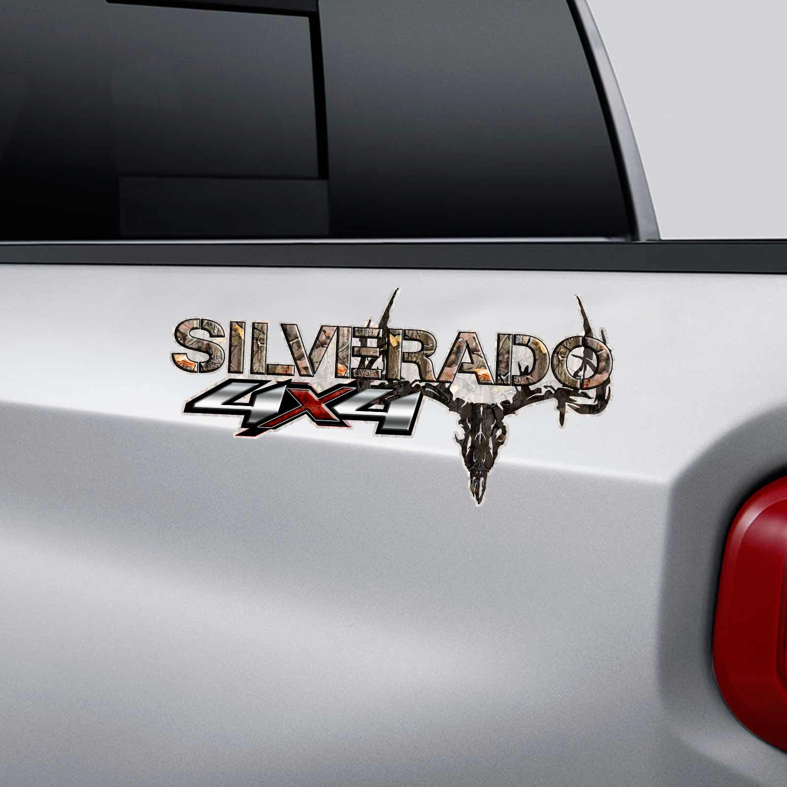 Gray Camo Skull 4x4 Sticker set - Aftershock Decals