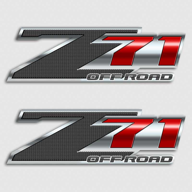Carbon Fiber Z71 Off Road Sticker Set - Aftershock Decals