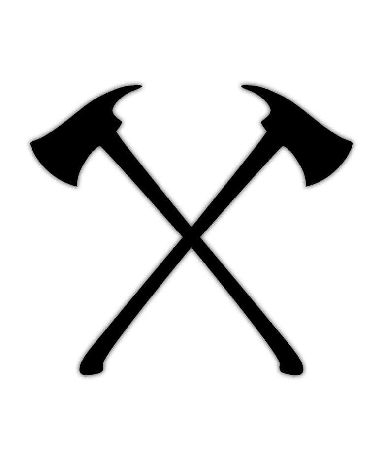 4x4 Firefighter Axe Sticker set - Aftershock Decals