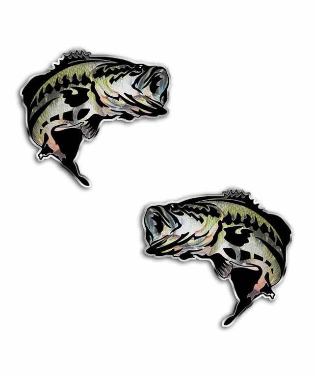 Largemouth Bass Fishing Sticker Set - Aftershock Decals
