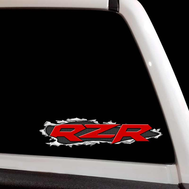 RZR Ripped Metal Side-By-Side Decal Set