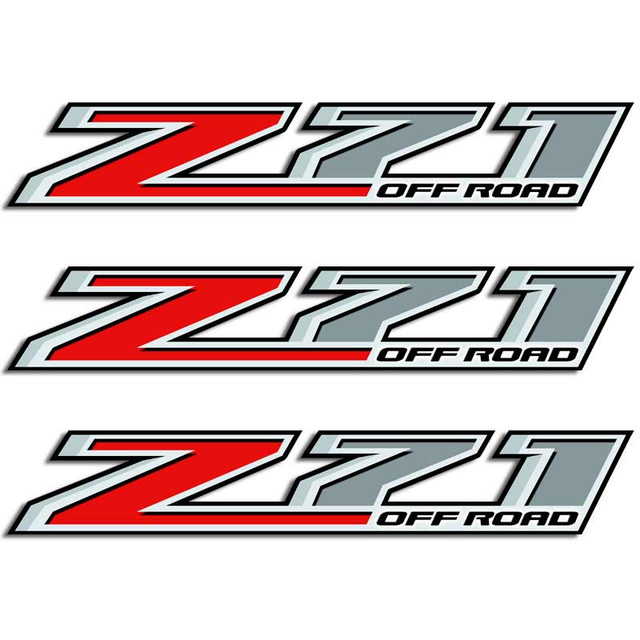 Z71 Off Road Red Gray Silverado Stickers | Chevy GMC OEM Decals