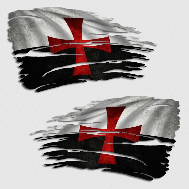 Tattered Knights of Templar Christian God Decal