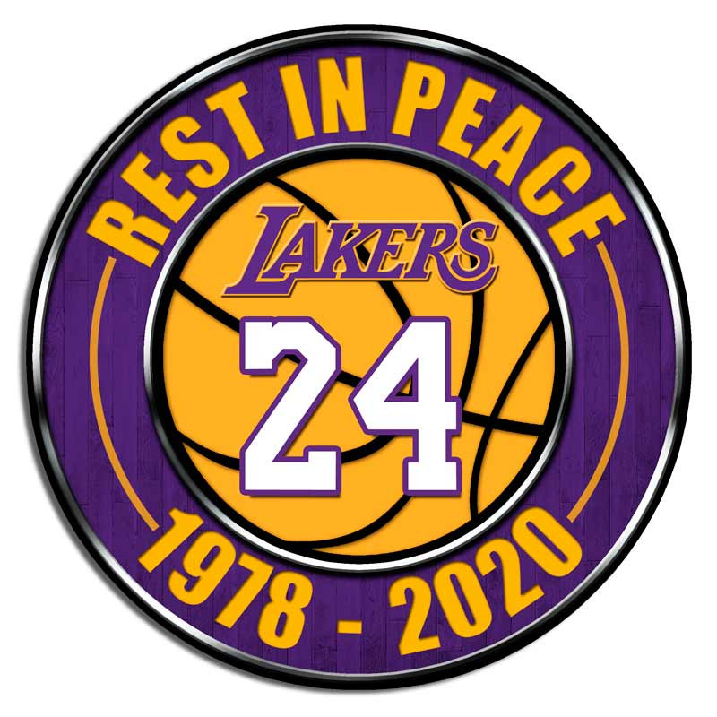 Kobe Bryant 24 LA Lakers Memorial Basketball Decal