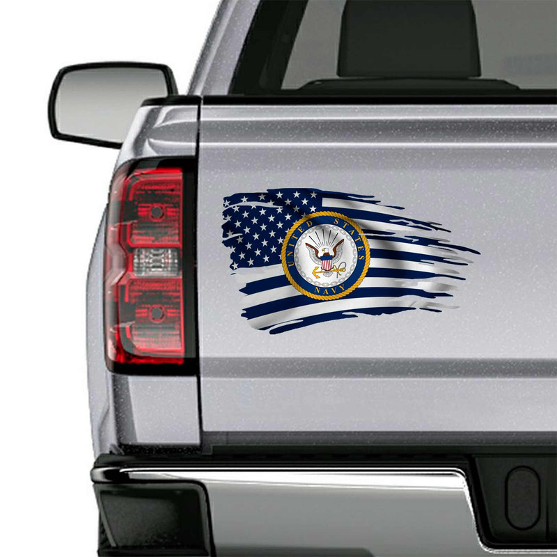 US Navy Flag Decal | Naval Distressed Sticker