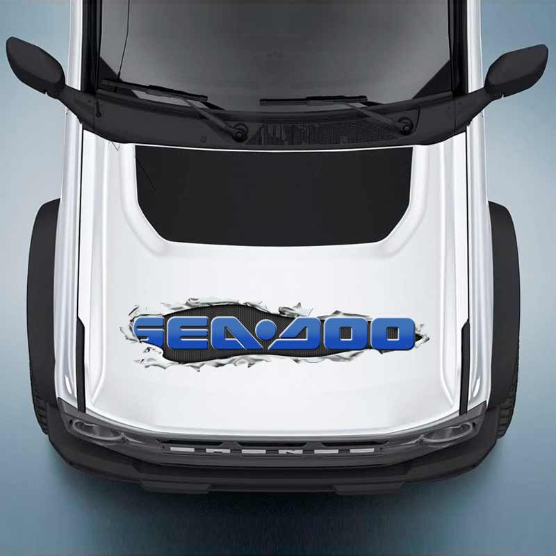 Sea Doo Ripped Metal Watercraft Boat Decal Set