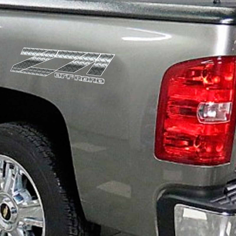 Silverado Z71 Diamond Plate Off Road Decal Set