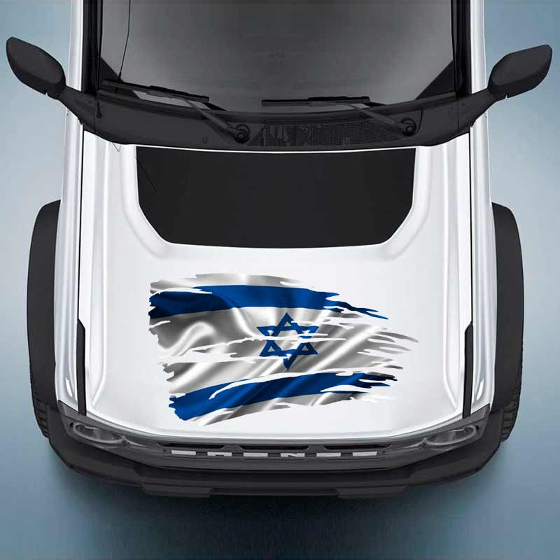 Israel Tattered Israeli Flag Decal Set