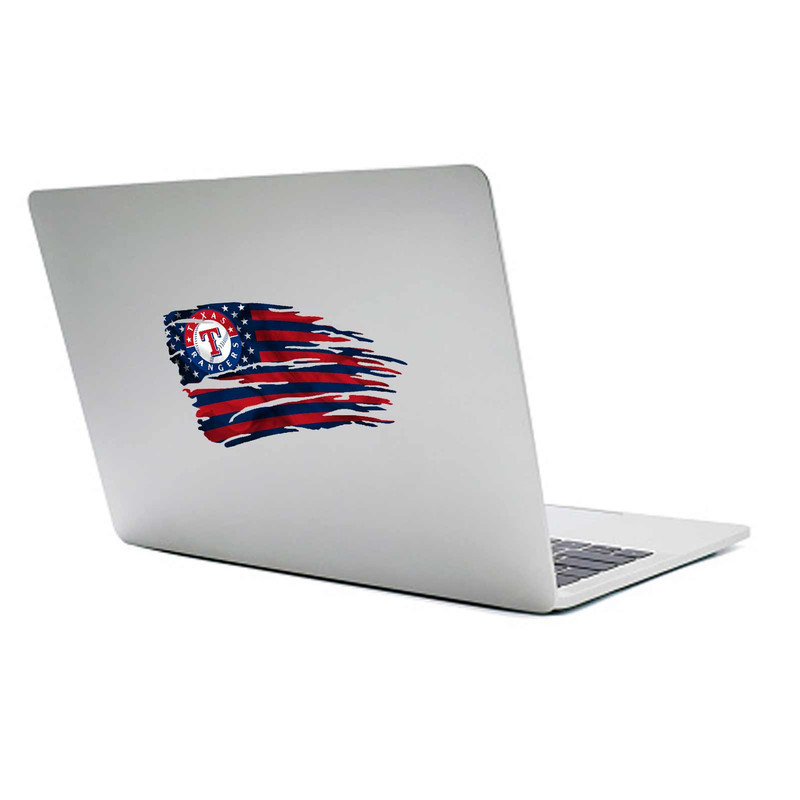 Texas Rangers Baseball Tattered Flag Decal Sticker Set