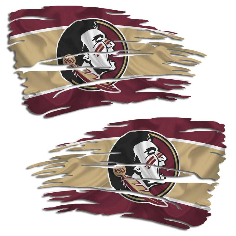 Florida State Seminoles Tattered Flag Decal Set