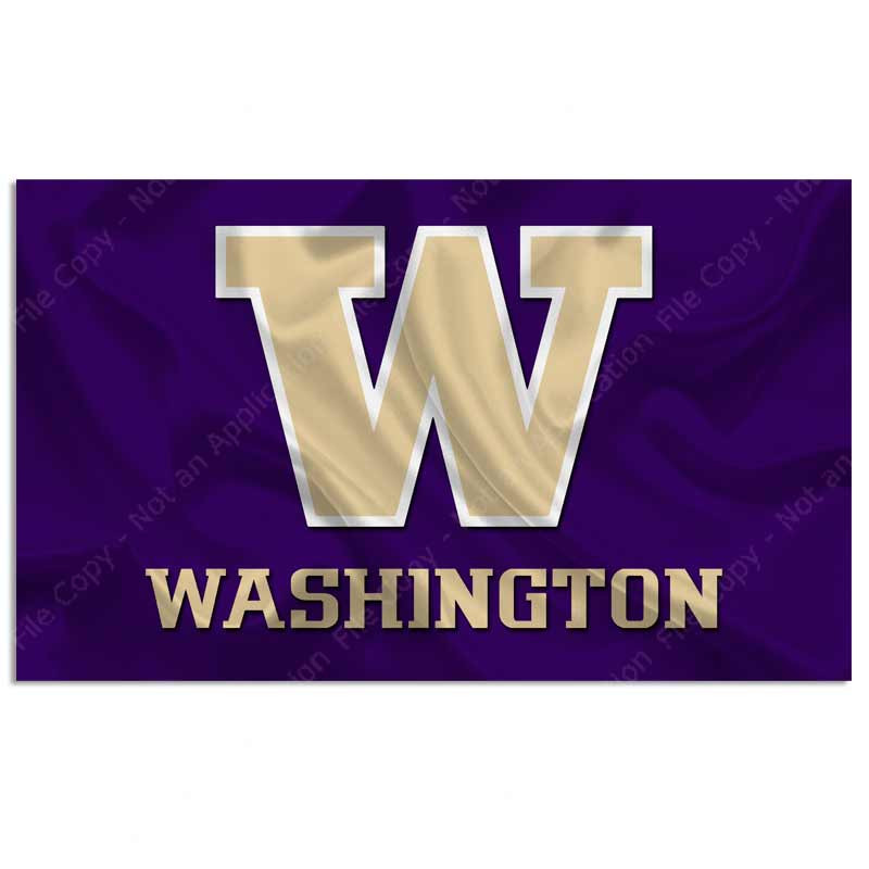 Washington Huskies Wavy Texture Vinyl Decal Sticker