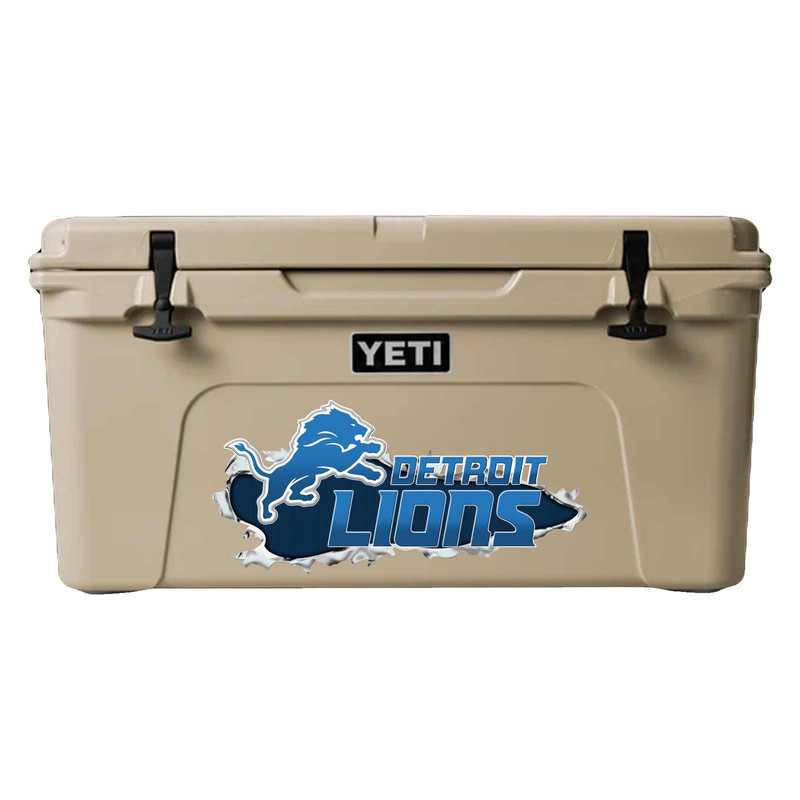 Detroit Lions Ripped Metal Vinyl Decal Sticker