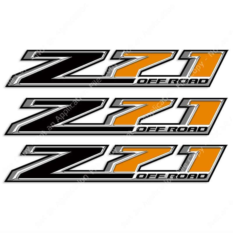 Z71 Chevy Silverado Chrome Off Road Decal Stickers