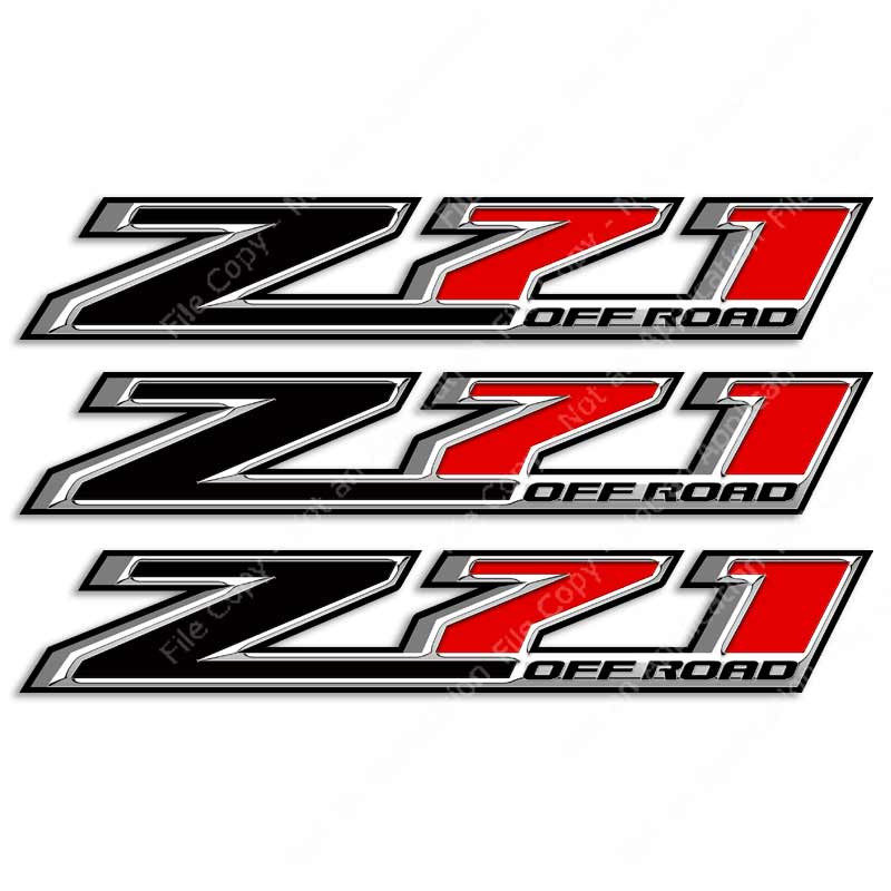 Z71 Chevy Silverado Chrome Off Road Decal Stickers