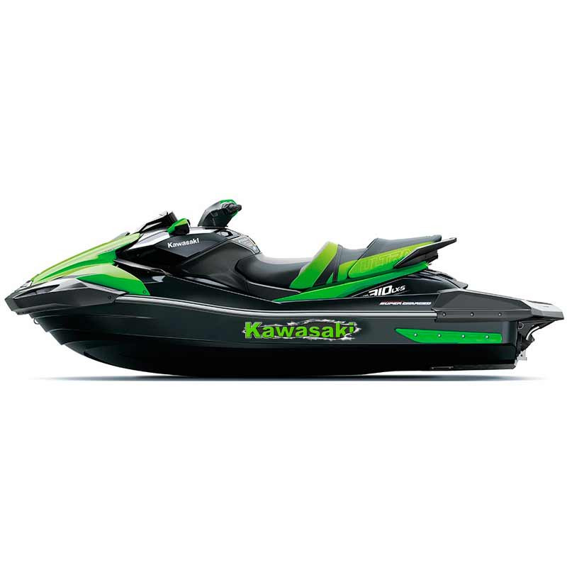 Kawasaki Ripped Metal Decal Sticker