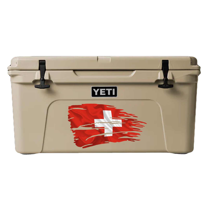 Switzerland Distressed Swiss Flag Decal Set