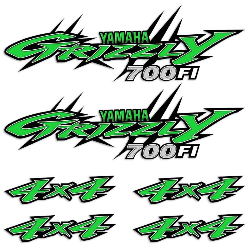 Yamaha Grizzly 700FI 4x4 ATV Decal Sticker Set