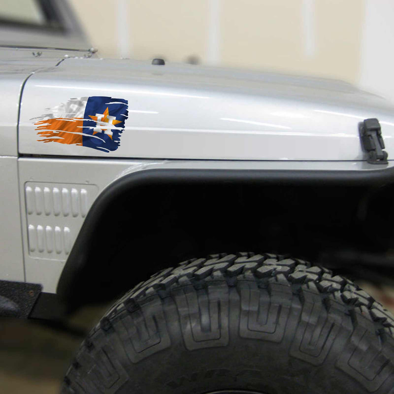 Distressed Houston Astros MLB Flag Decal Set