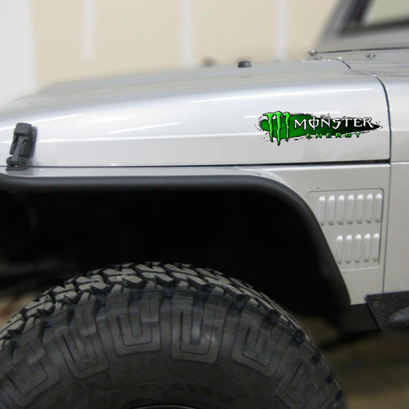 Monster Energy Ripped Metal Racing Decal Set