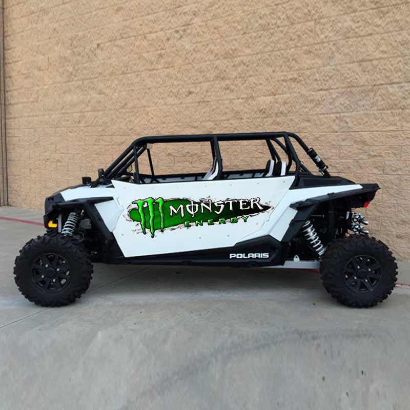 Monster Energy Ripped Metal Racing Decal Set