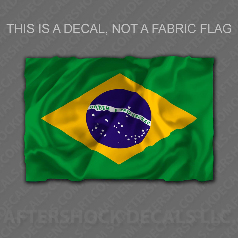 Brazil Flag Sticker - Aftershock Decals