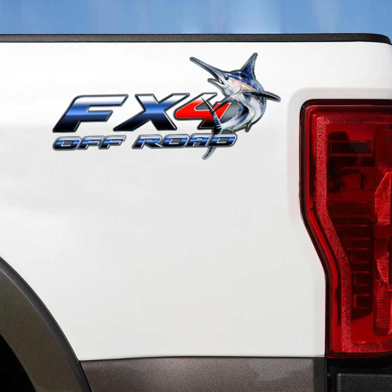 Blue Marlin FX4 Truck Decal Sport Fishing Charter Sticker