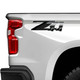 Chevy Silverado Z71 Black Carbon Fiber Truck Decal Set | 4x4 Stickers